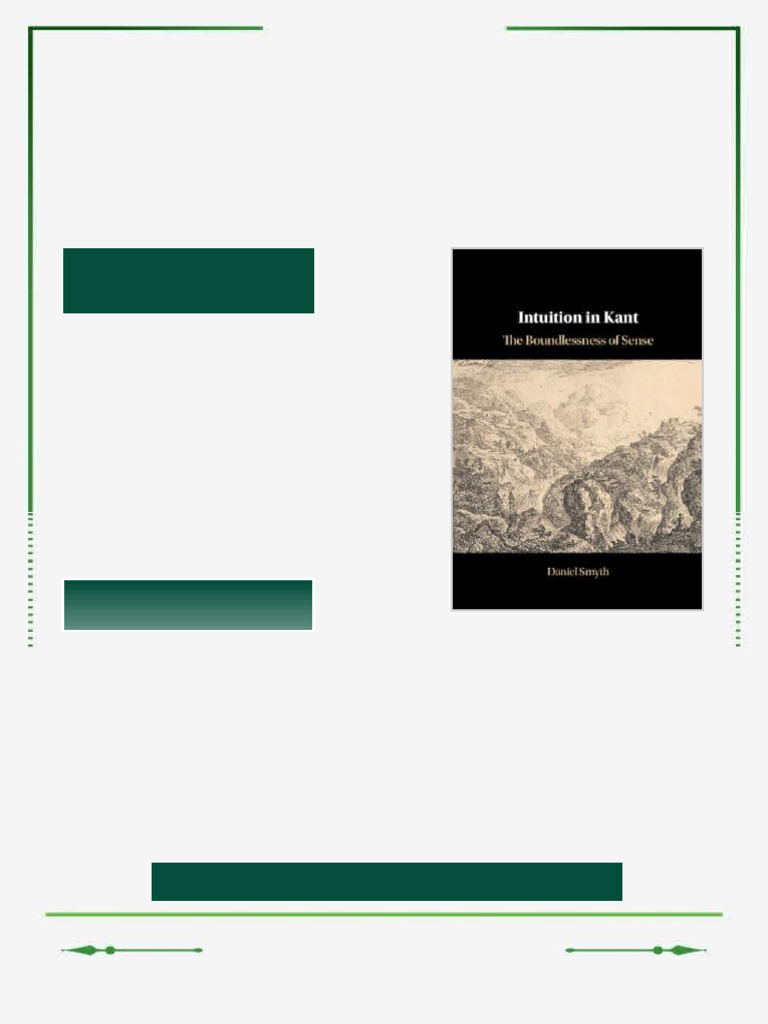 Intuition in Kant: The Boundlessness of Sense Daniel Smyth ebook any ...