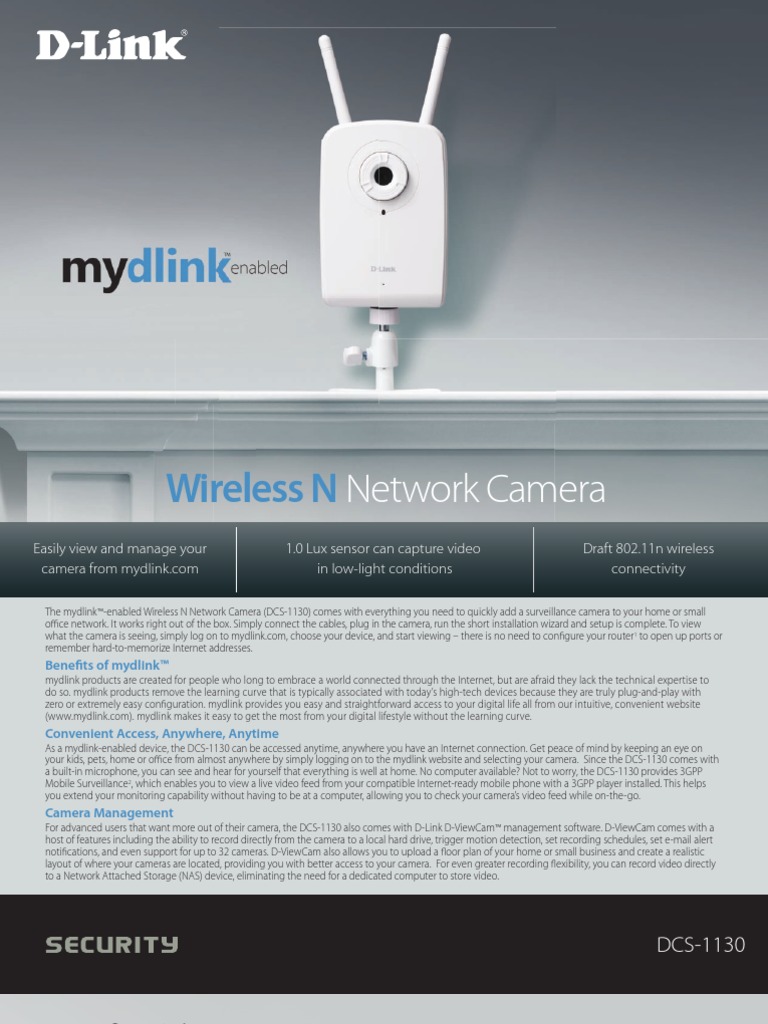 DCS-1130 Ds | PDF | Computer Network | Camera