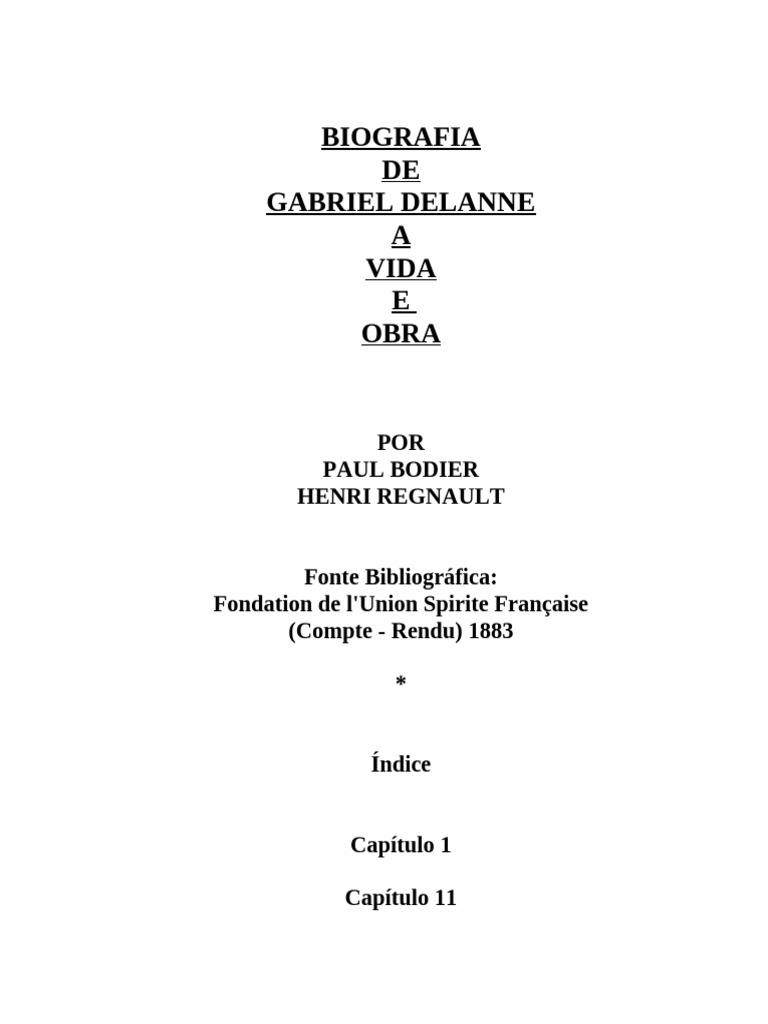 Biografia de Gabriel Delanne e Espiritismo | PDF | França