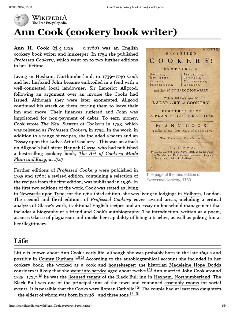 Ann Cook (Cookery Book Writer) - Wikipedia | PDF | Foods | Cooking