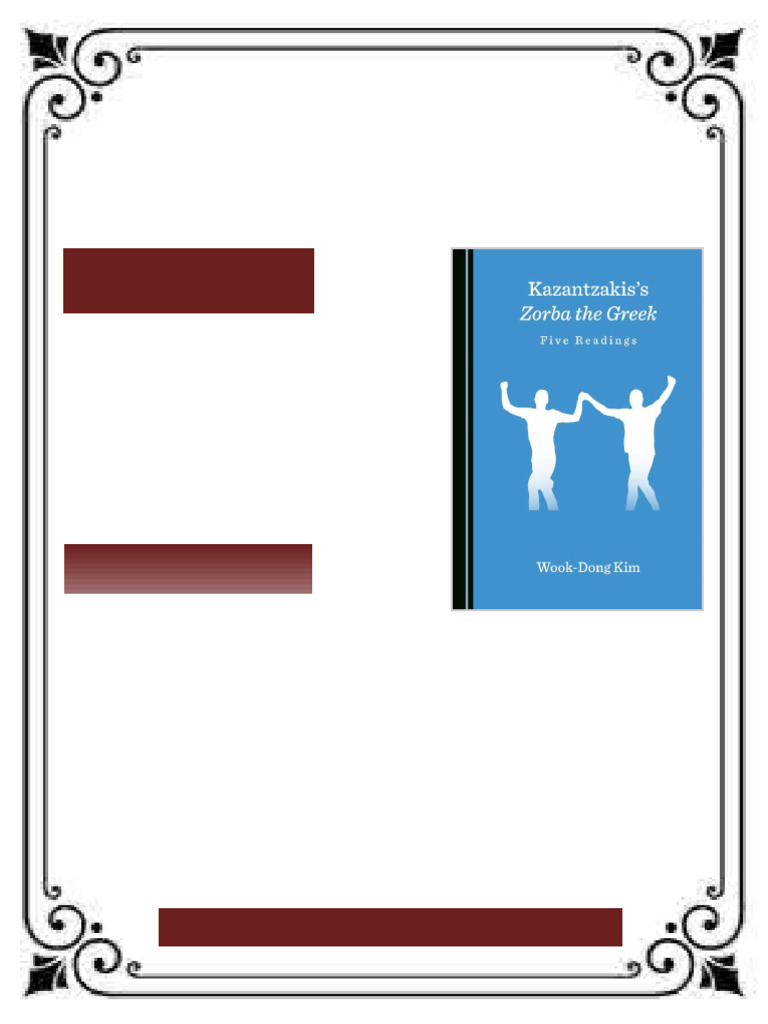 Kazantzakiss Zorba the Greek 1st Edition Wook-Dong Kim ebook Kindle ...