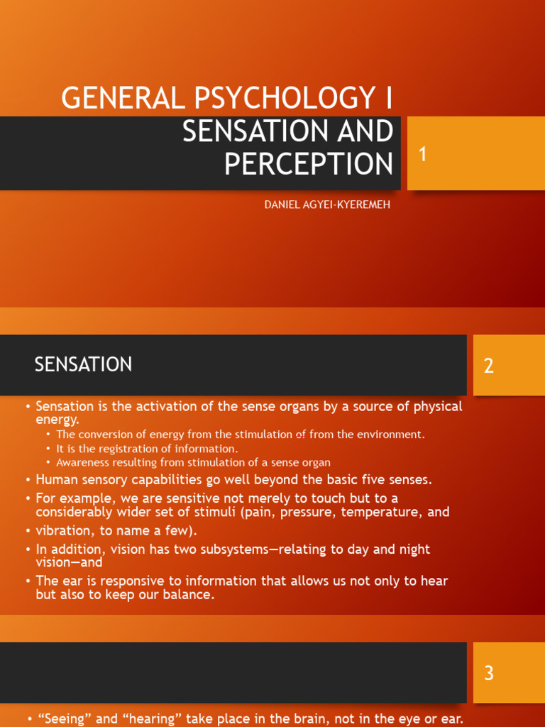 Understanding Sensation and Perception | PDF | Perception | Senses