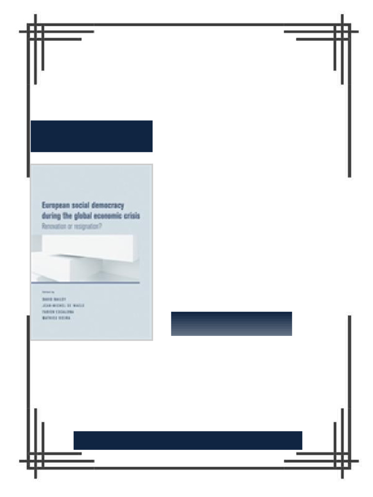 European Social Democracy During the Global Economic Crisis Renovation ...