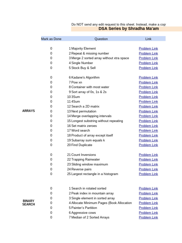 DSA SHEET | PDF | Theoretical Computer Science | Algorithms And Data Structures