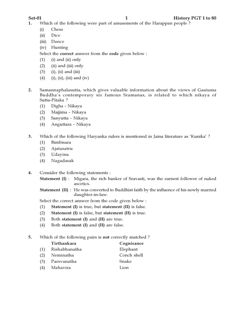 J Set 01 PGT (Direct) 051 to 130 History English | PDF | Feudalism ...