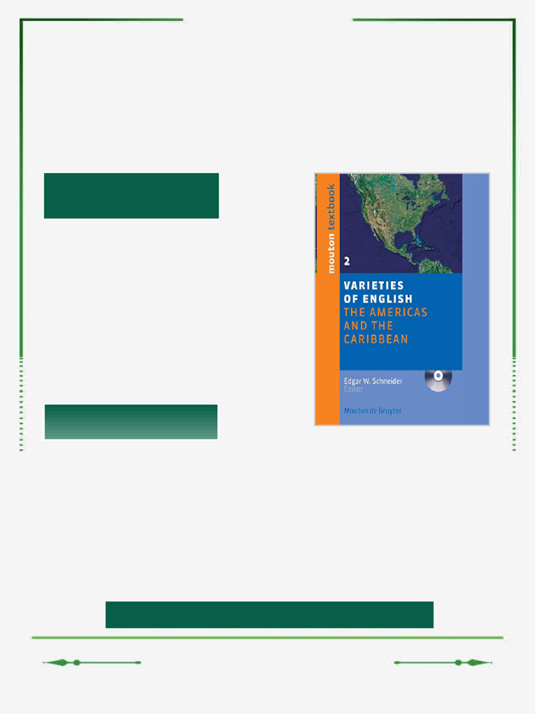 Varieties of English Volume 2 The Americas and the Carribean 1st ...