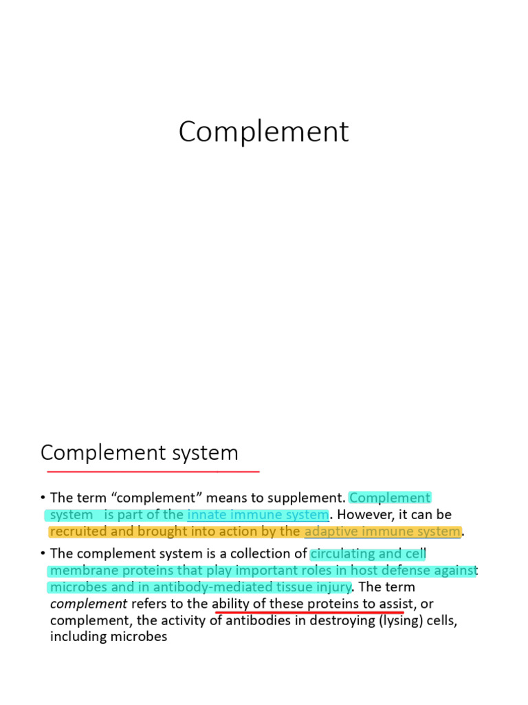 Lecture 5 Complement and Inflammation - 251128 - 144805 | PDF ...