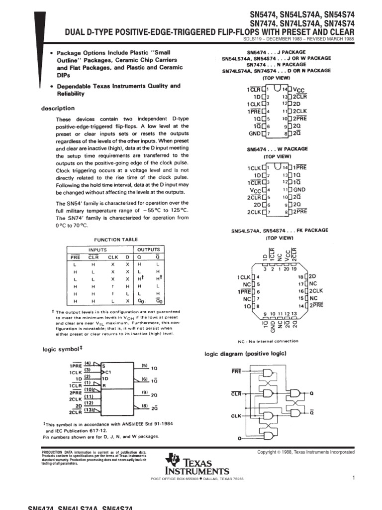 sn7474 | Electronics | Technology