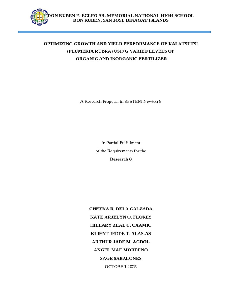 Group 1 Research Kalatsutsi | PDF | Fertilizer | Soil