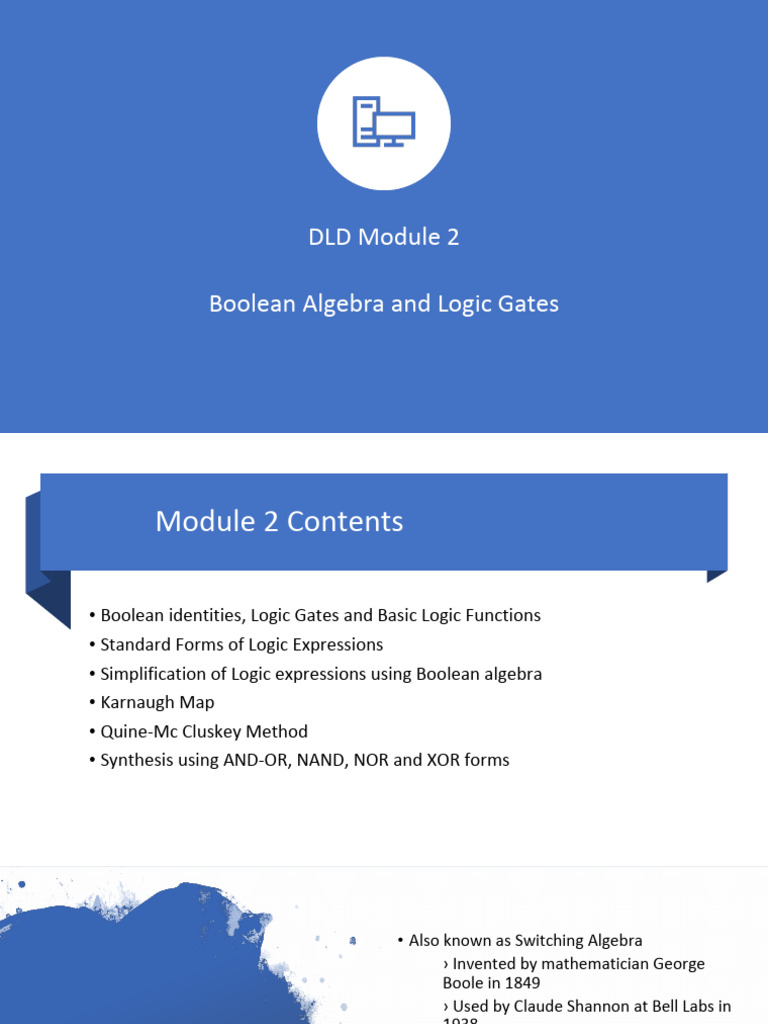 Module 2 Boolean Algebra and Logic Gates | PDF | Mathematics | Algebra