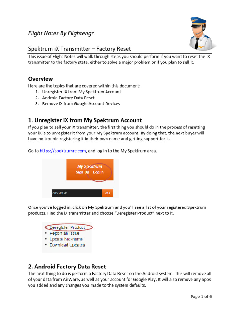 Spektrum IX Factory Reset | PDF | Android (Operating System) | Google Play