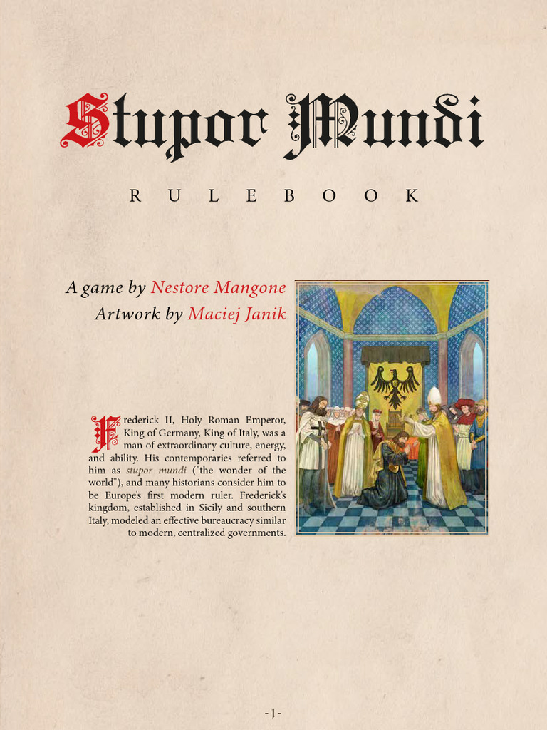 Stupor Mundi Rules MASTER PRINT en WEB-compressed | PDF | Castle