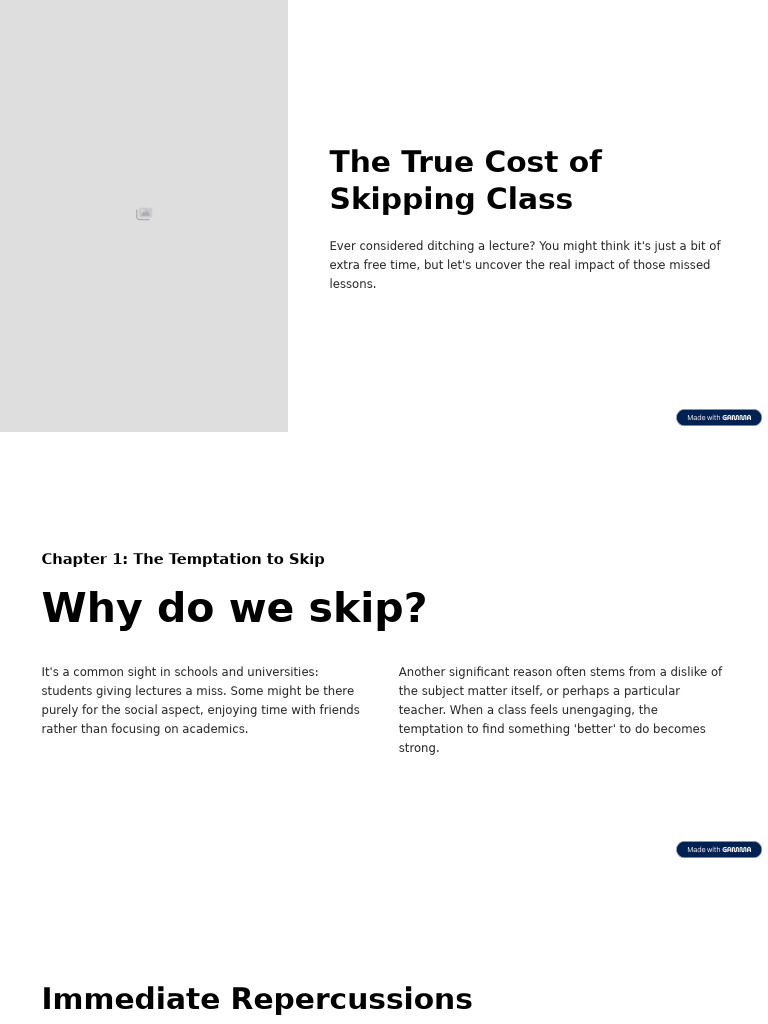 The True Cost of Skipping Class | PDF | Cognition | Behavioural Sciences