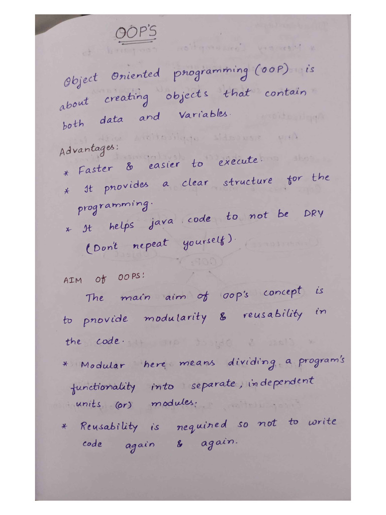 OOPS Notes | PDF