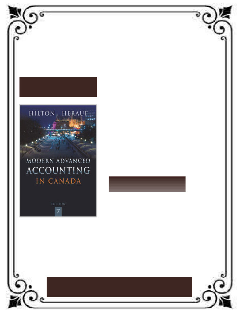 Modern Advanced Accounting in Canada 7th Edition Murray W. Hilton ebook ...