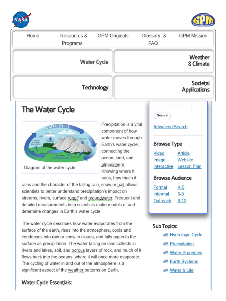 The Water Cycle _ Precipitation Education | PDF | Water Cycle | Water
