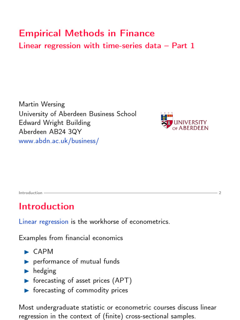 FI4003_lec_linear_regression_part_1(6) | PDF | Ordinary Least Squares ...