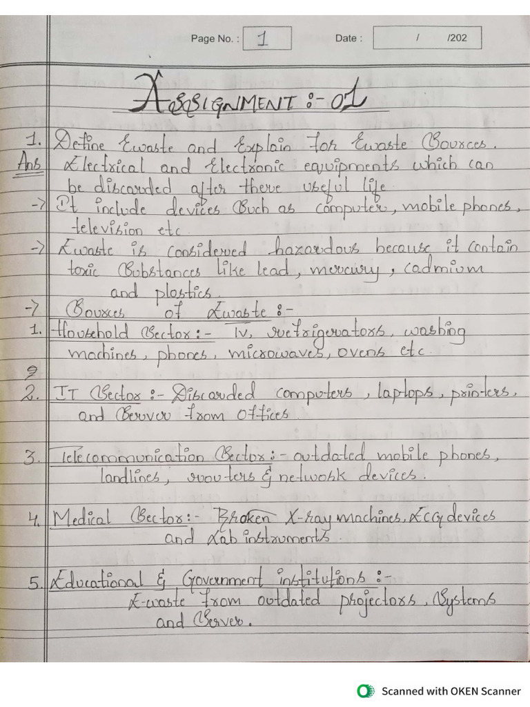 E-waste Assignment 1 | PDF