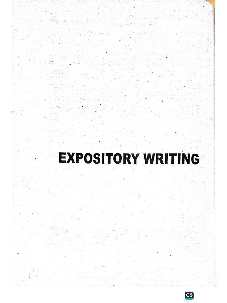 GENG 101 Expository Portion of Pace | PDF