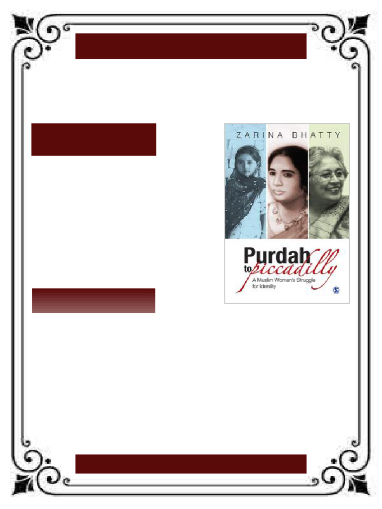 Purdah to Piccadilly A Muslim Woman s Struggle for Identity 1st Edition ...