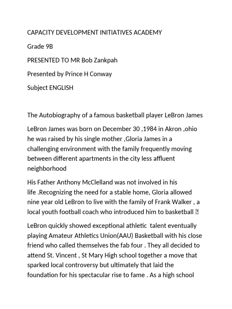LeBron James: Rise to Basketball Stardom | PDF