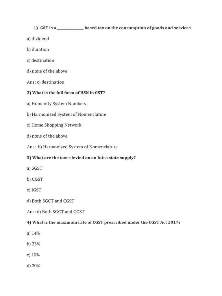 GST Basics: Key Concepts and FAQs | PDF