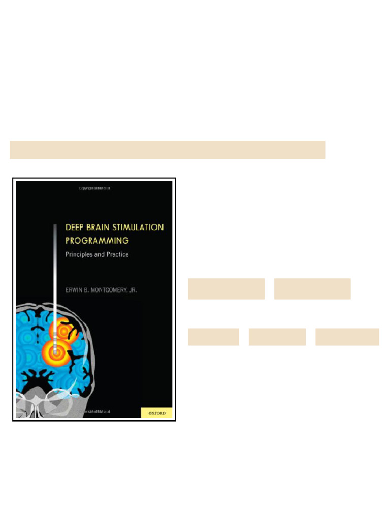 Deep Brain Stimulation Programming Principles and Practice 1st Edition ...