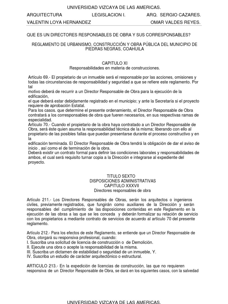 Director Responsable de Obra | PDF | Arquitecto | Ingeniería