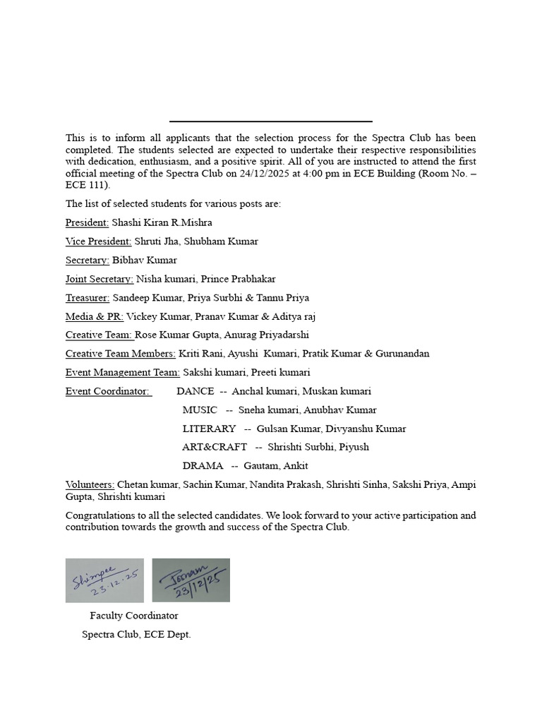 Spectra Club | PDF