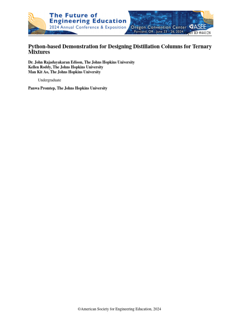 Python Distillation Design for Ternary Mixtures | PDF | Thermodynamics ...