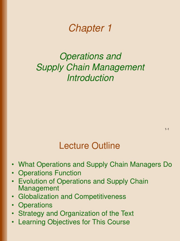 Operations and Supply Chain Management | PDF | Operations Management ...