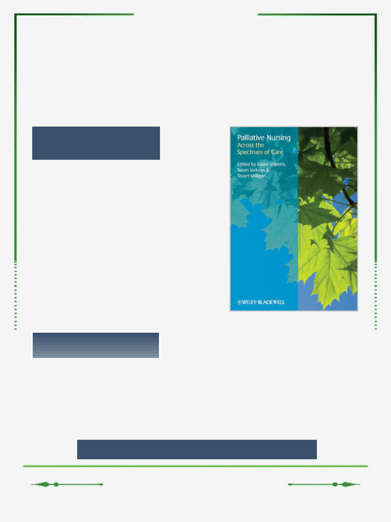 Palliative Nursing Across the Spectrum of Care 1st Edition by Elaine ...