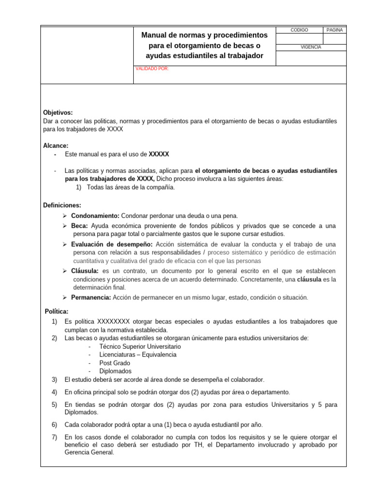 Modelo Formato Proceso | PDF