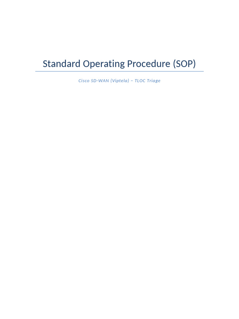 Cisco SD-WAN TLOC Troubleshooting SOP | PDF | Network Architecture ...