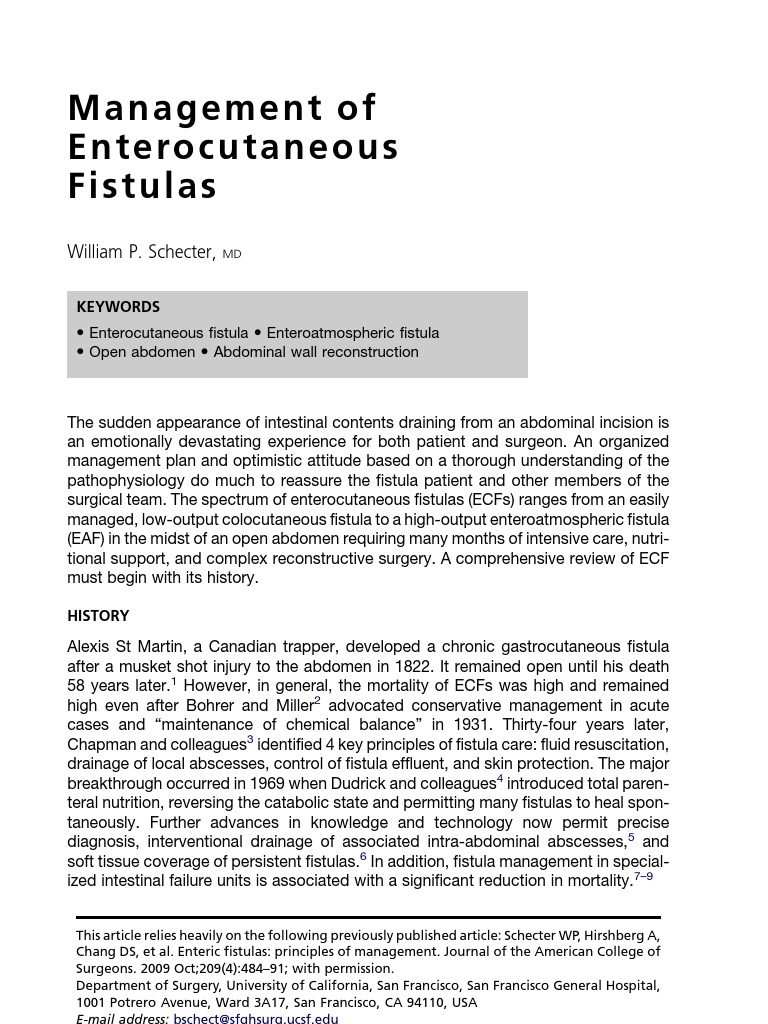 Management of Enterocutaneous Fistula | Gastrointestinal Tract | Surgery