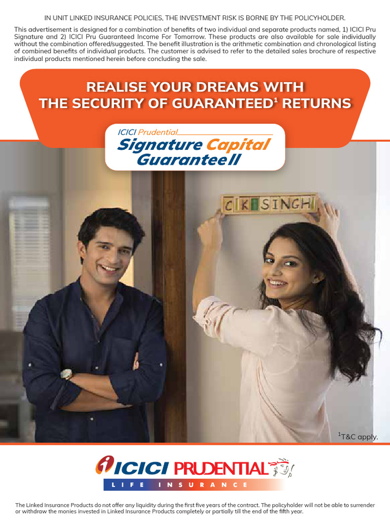 ICICI Prudential Signature Capital Guarantee II Brochure | PDF ...