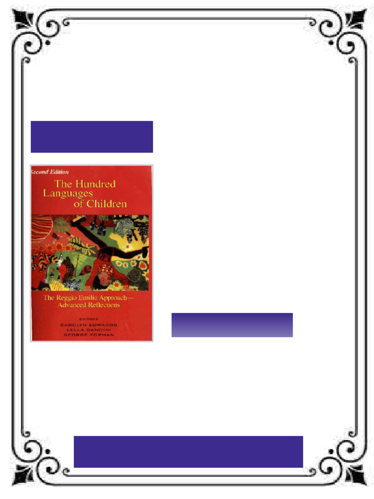 7773The Hundred Languages of Children The Reggio Emilia Approach ...