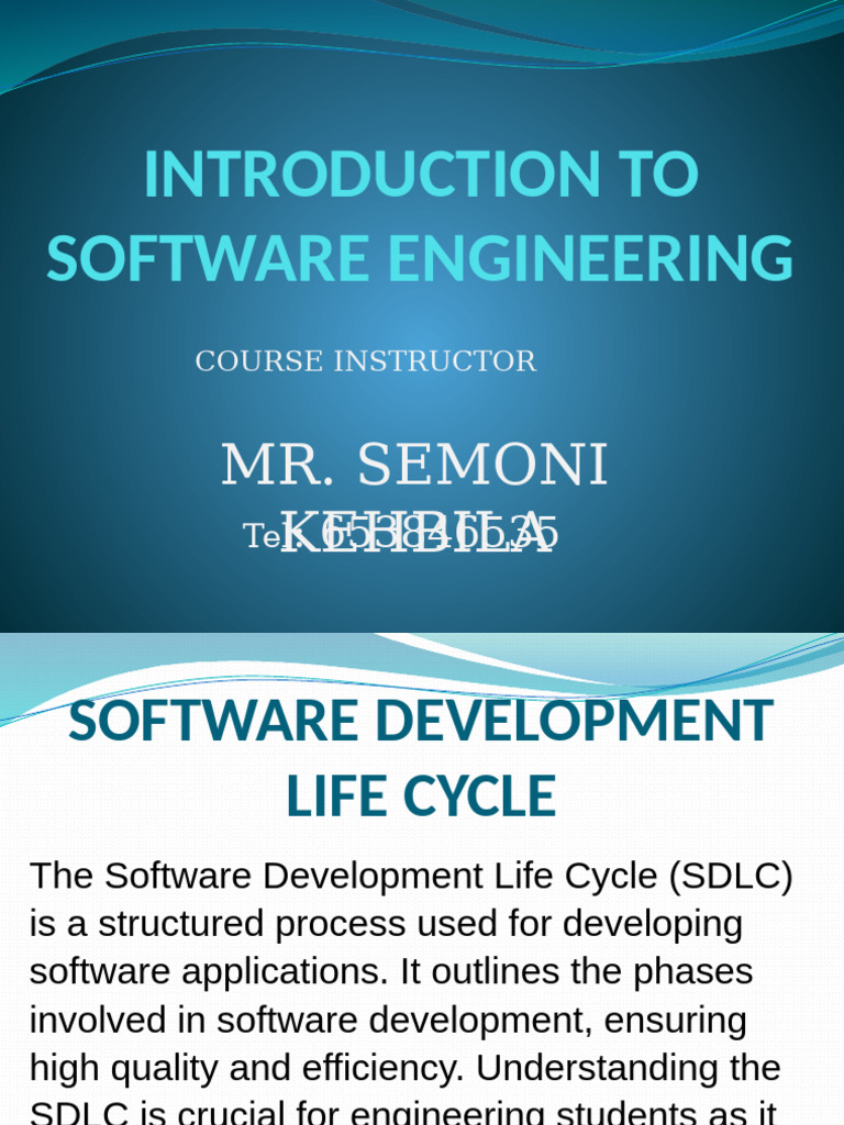 Introduction to Swe Week Four- Copy | PDF | Software Development ...