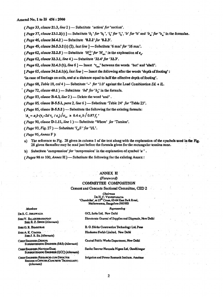 Is 456 With All Ammendments Pages 104 | PDF