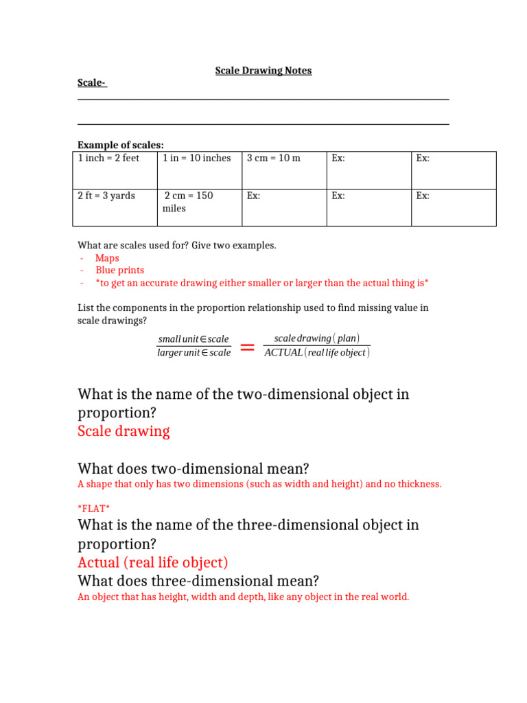 Understanding Scale Drawings and Proportions | PDF | Yard | Foot (Unit)