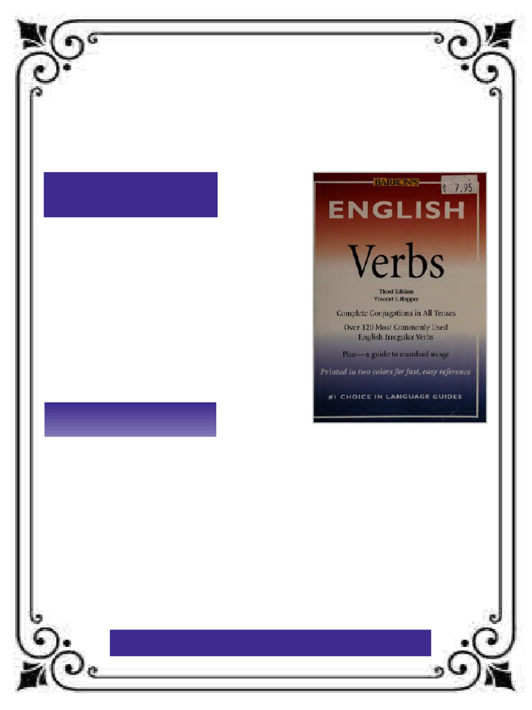 English Verbs 120 Irregular Verbs Fully Conjugated 3rd Edition Vincent ...