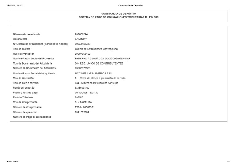 Dr e001-3381mcc Nft Latin America s.r.l. | PDF