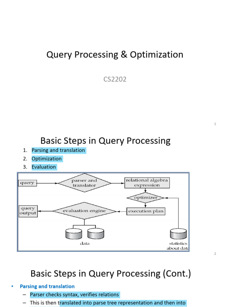 CS2202_QueryProcessing | PDF | Parsing | Computer Science