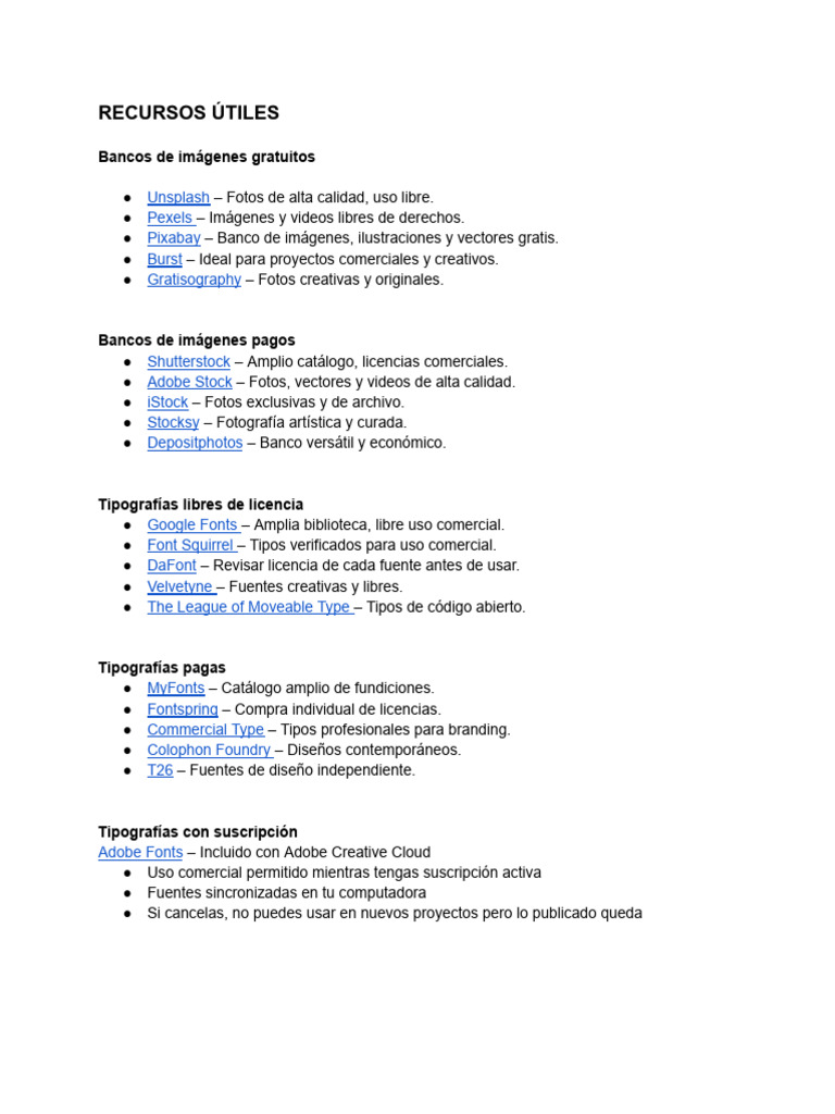 CURSO ADOBE ILLUSTRATOR RECURSOS ÚTILES | PDF