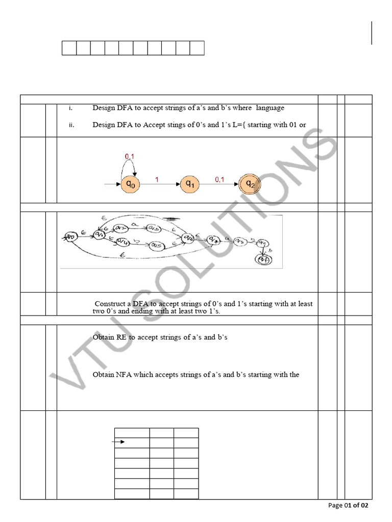 Bcs503 Solved Mqp | PDF | Mathematics | Algorithms