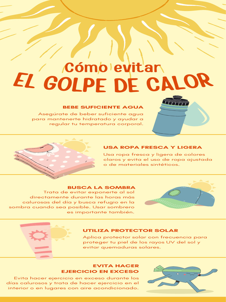Infografia Tips Golpe de Calor Colorido Amarillo_20250502_235017_0000 | PDF