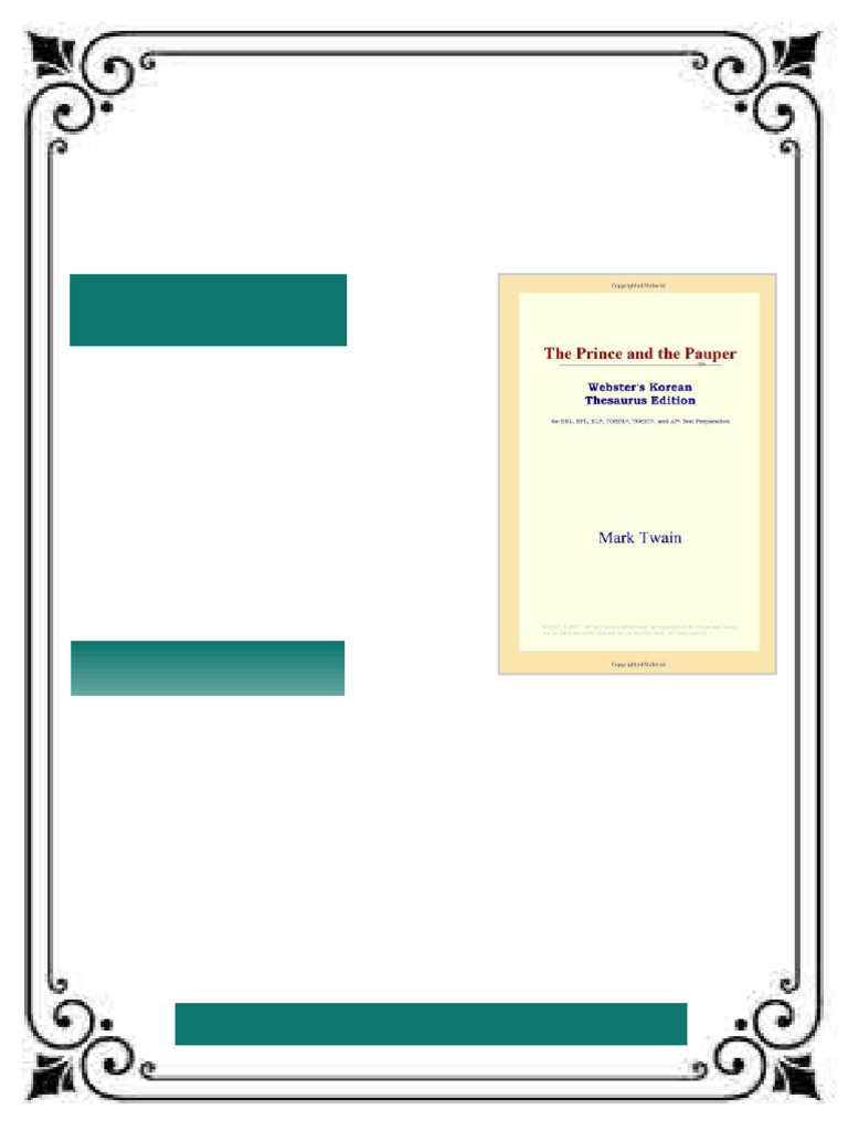 The Prince and the Pauper Webster s Korean Thesaurus Edition Mark Twain ...