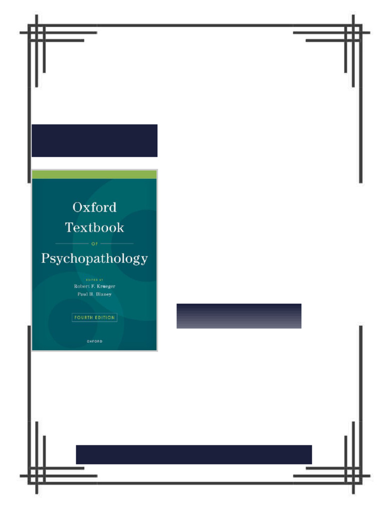 Oxford Textbook of Psychopathology (Oxford Library of Psychology) 4th ...