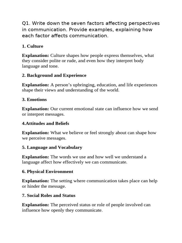 Factors Influencing Communication Dynamics | PDF