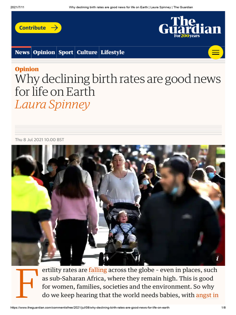 Why Declining Birth Rates Are Good News for Life on Earth _ Laura ...